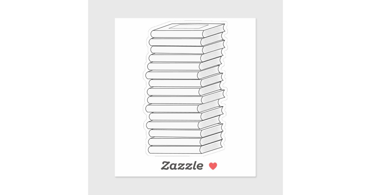Writable Book Stack Reading Log Tracker Labels | Zazzle