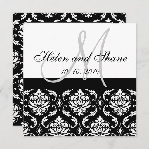 Write Guest's Name on Damask Wedding invitation | Zazzle