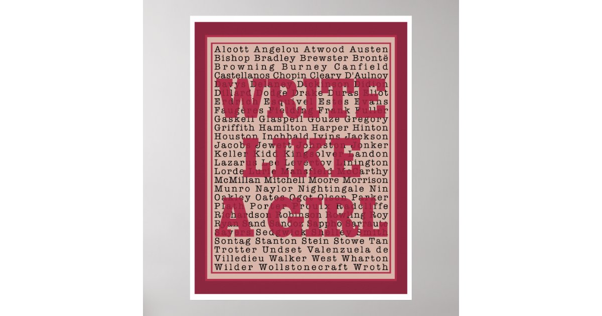Write Like a Girl Lipstick Print | Zazzle