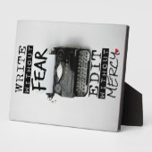 Write Without Fear. Edit Without Mercy. - PHOTO Plaque | Zazzle