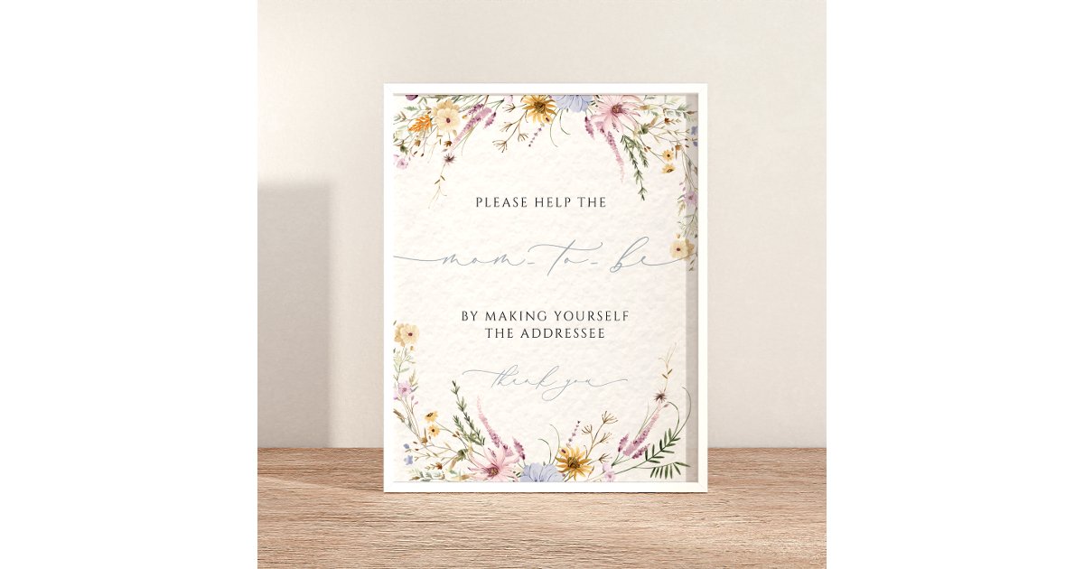Write Your Address Baby Shower Address the Envelop Poster | Zazzle