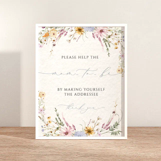 Write Your Address Baby Shower Address the Envelop Poster | Zazzle