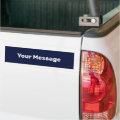 Write Your Message Dark Blue & White Text Template Bumper Sticker | Zazzle