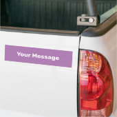 Write Your Message Lavender & White Text Template Bumper Sticker | Zazzle