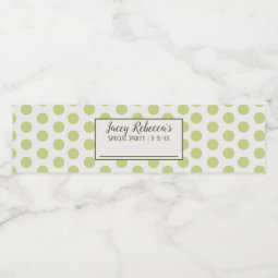 Write Your Name Green Water Bottle Labels | Zazzle