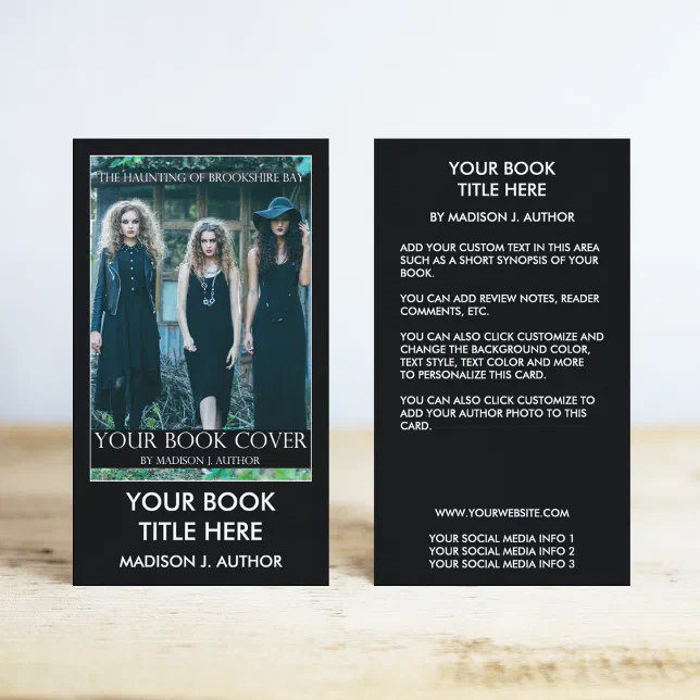 Writer Author Book Cover Promotion Business Card | Zazzle