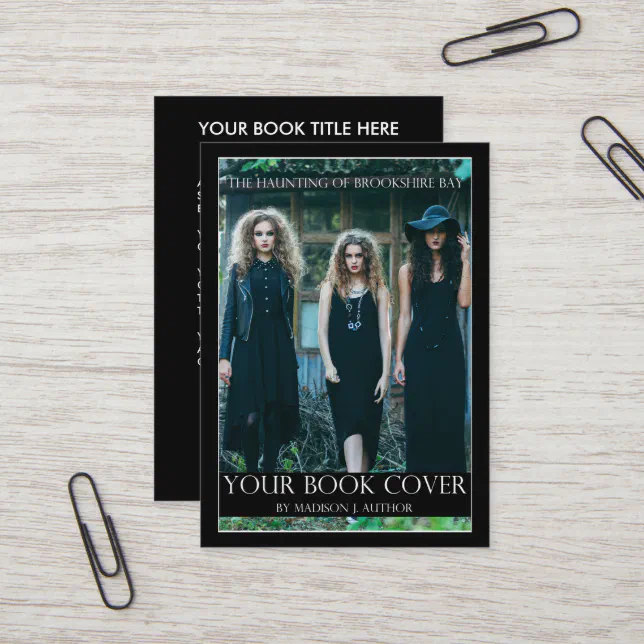 Writer Author Book Cover Promotion Large Business Card | Zazzle