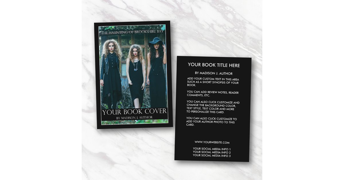 Writer Author Book Cover Promotion Large Business Card | Zazzle