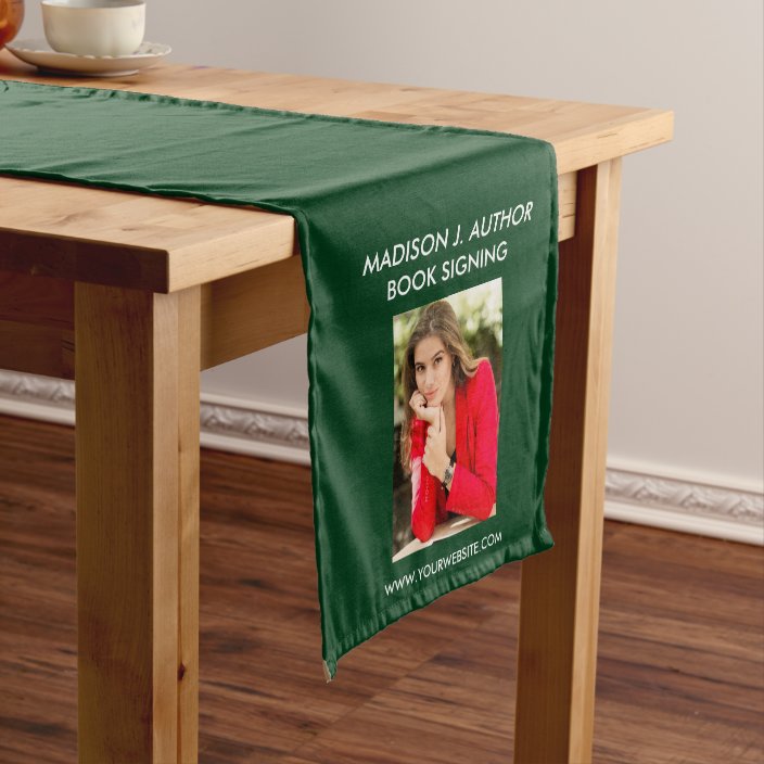 Writer Author Book Signing Green or Pick Color Medium Table Runner ...