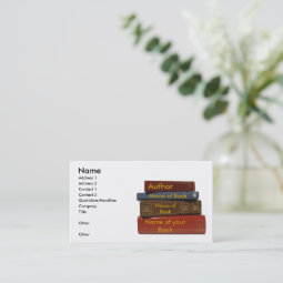 Writer Author Novelist Book Business Card | Zazzle