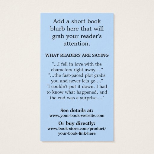 Writer Author Promotion Big Book Cover Business | Zazzle