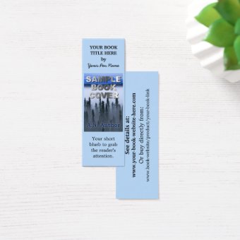 Writer Author Promotion Book Cover Small Bookmark | Zazzle