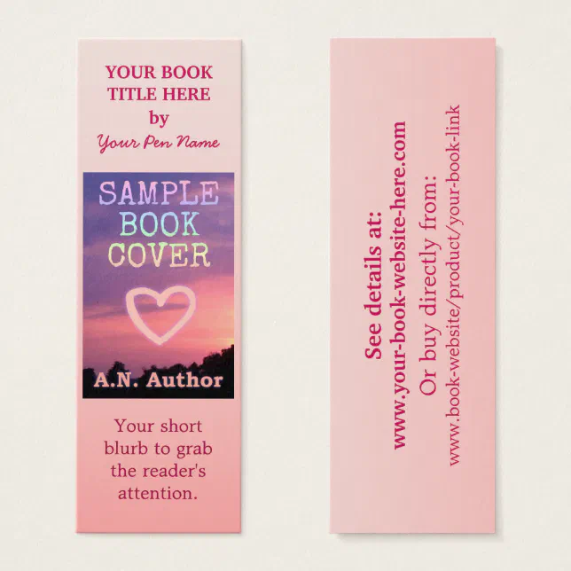 Writer Author Promotion Book Cover Small Pink | Zazzle