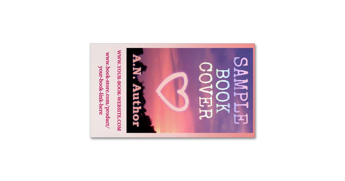 Writer Author Promotion Book Cover Website Pink Business Card Magnet ...