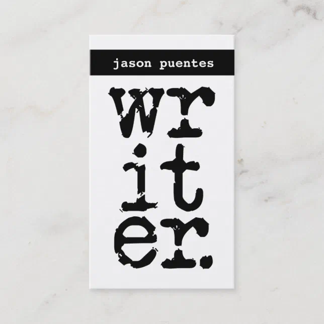 writer business card | Zazzle