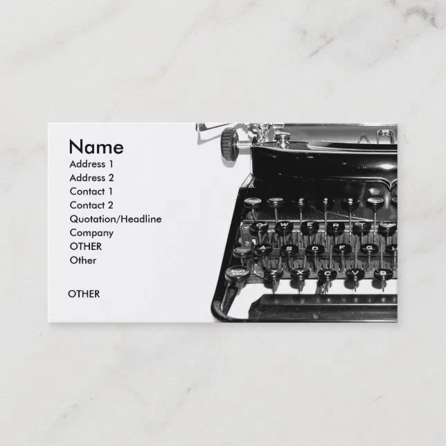 WRITER BUSINESS CARD | Zazzle