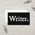 Writer Business Card | Zazzle