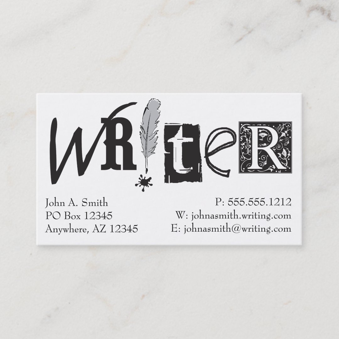 Writer Cards | Zazzle