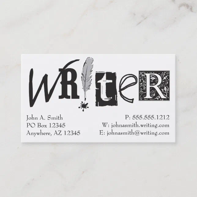 Writer Cards | Zazzle