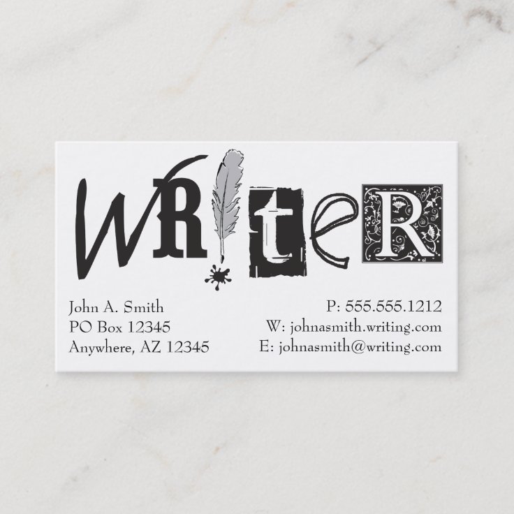 Writer Cards | Zazzle