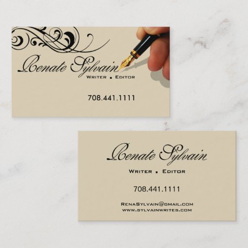 Writer Editor 1 Stylish Creative Business Cards | Zazzle
