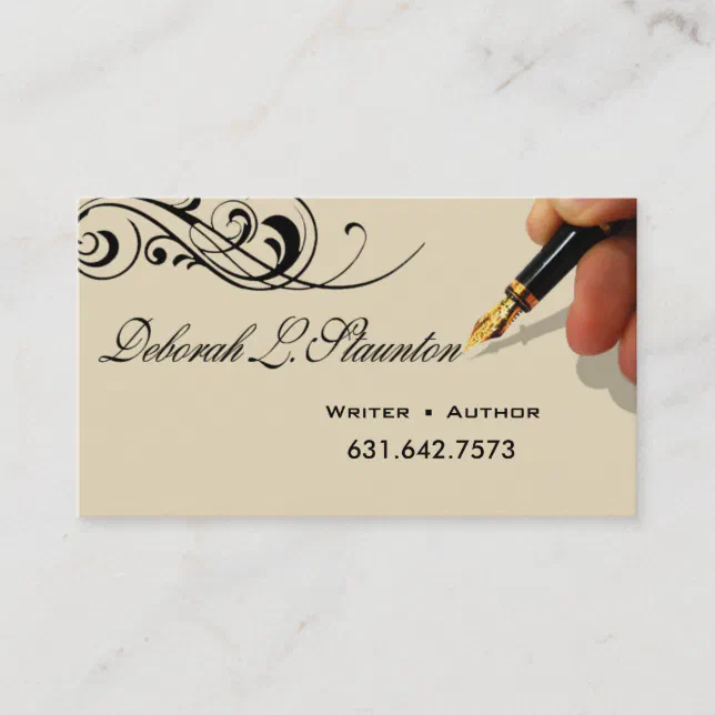 Writer Editor 1 Stylish Creative for Deborah Business Card | Zazzle
