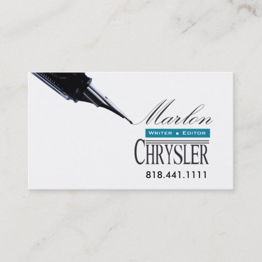Writer Editor 2 Stylish Creative Business Cards | Zazzle.com