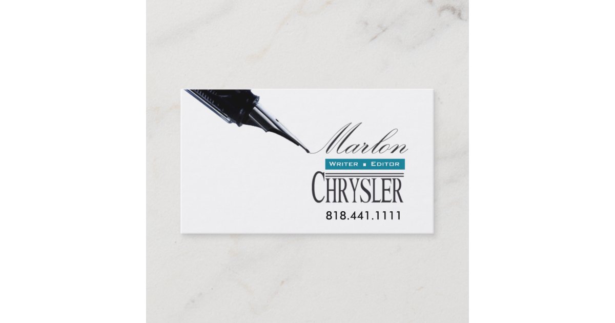 Writer Editor 2 Stylish Creative Business Cards | Zazzle