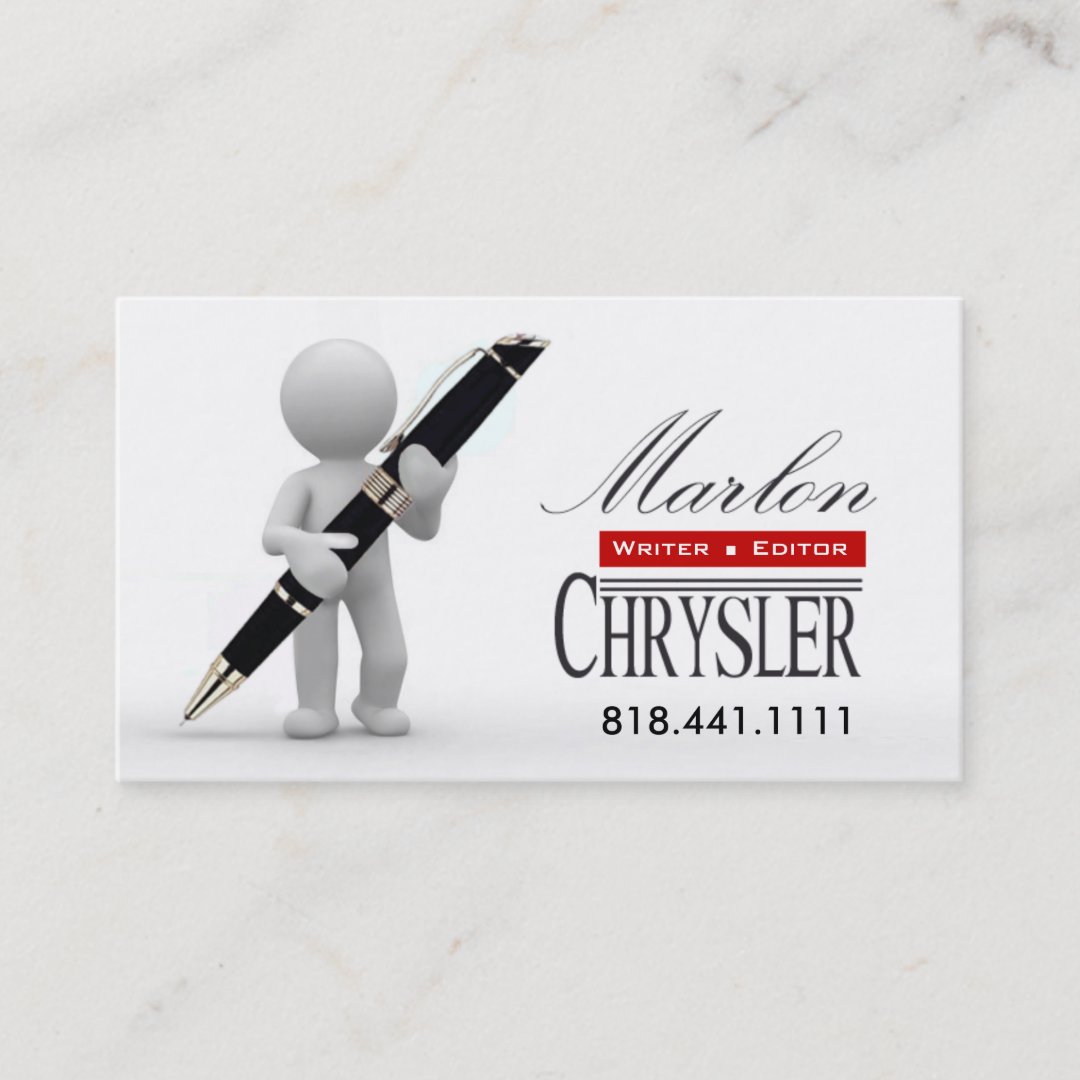 Writer Editor 3 Stylish Creative Business Cards | Zazzle