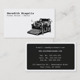 Writer / Editor / Authors Business Card Template | Zazzle