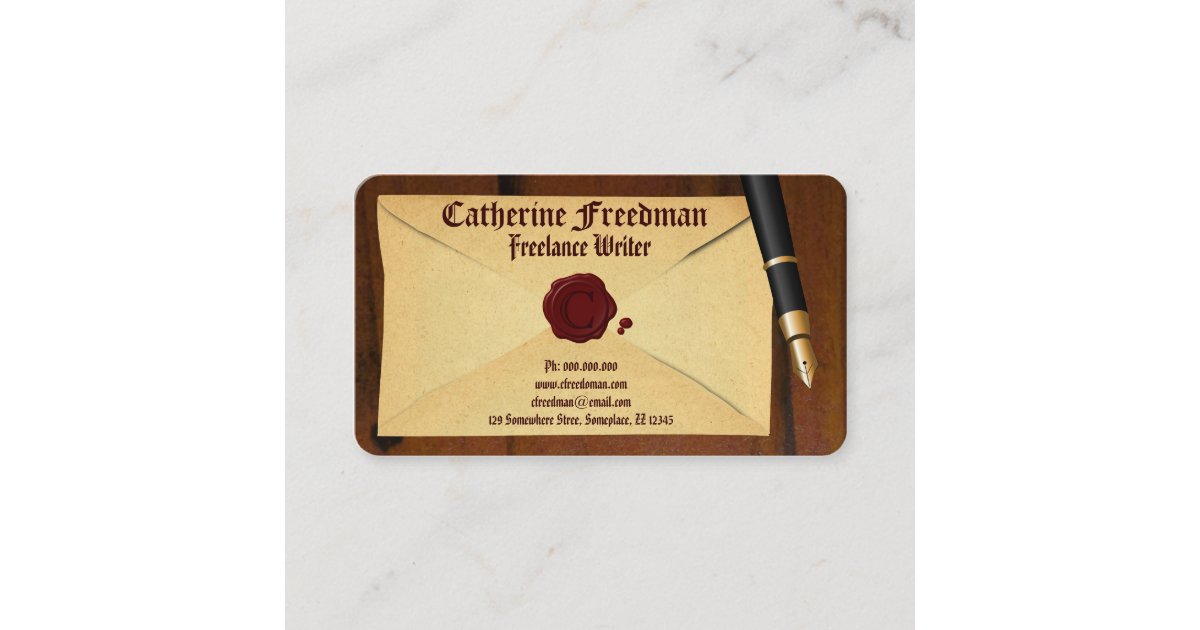 Writer Editor Proofreader Author Business Cards | Zazzle