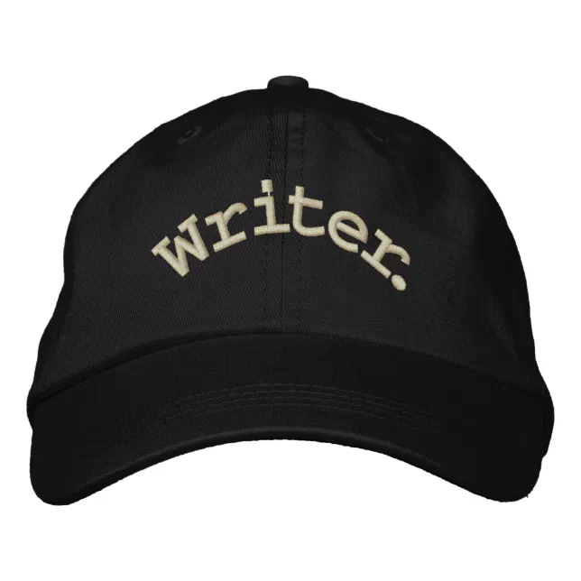 Writer. Embroidered Baseball Cap | Zazzle