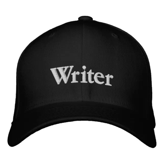 WRITER EMBROIDERED BASEBALL CAP | Zazzle