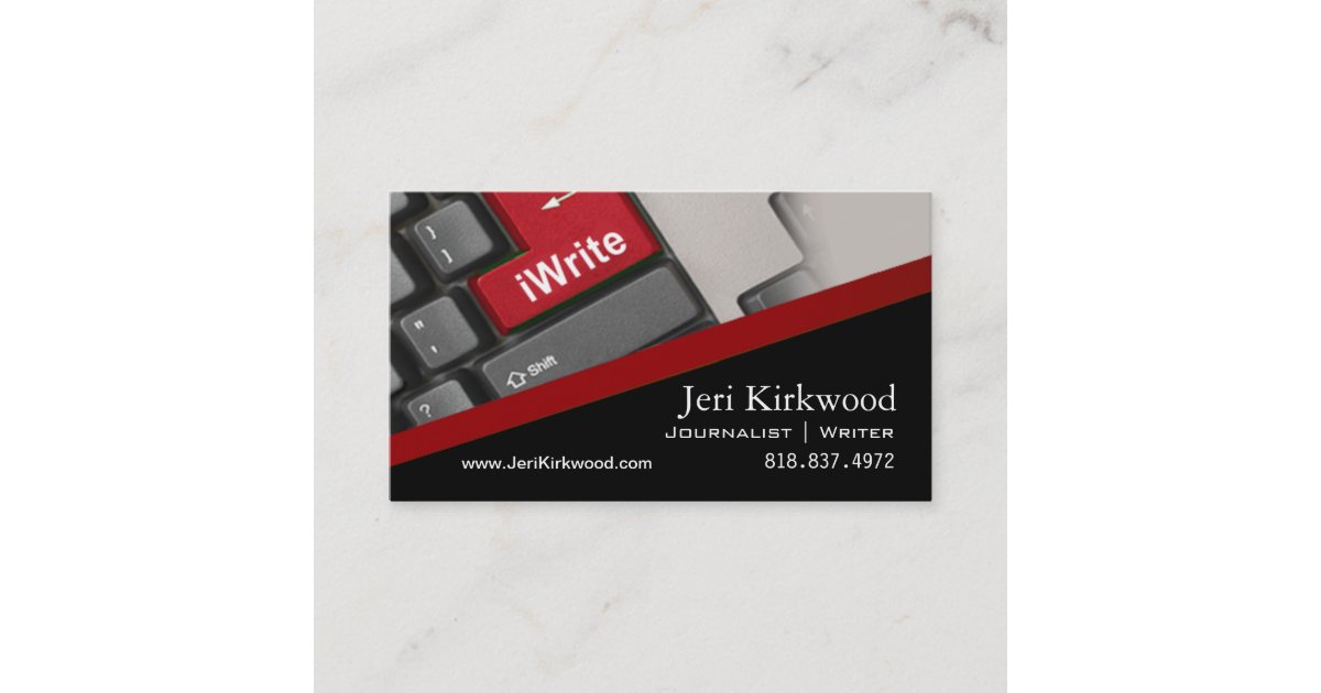 Writer Journalist Author Reporter Novelist Business Card | Zazzle