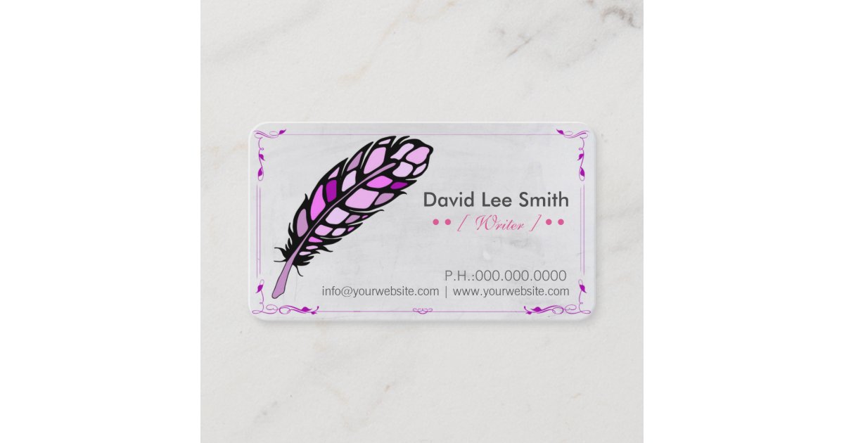 Writer - Journalist Business Card | Zazzle