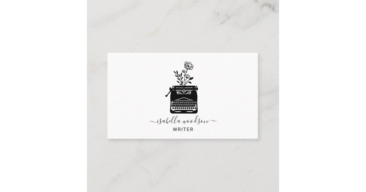 Writer Poet Business Card | Zazzle