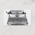 Writer Typewriter Business Card | Zazzle