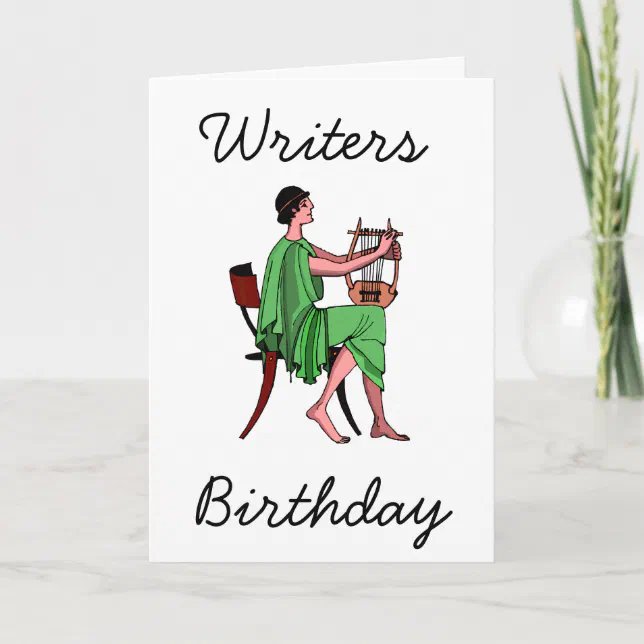 Writer's Birthday Card | Zazzle