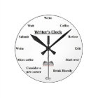 Writer's Clock | Zazzle