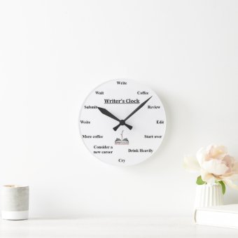 Writer's Clock | Zazzle