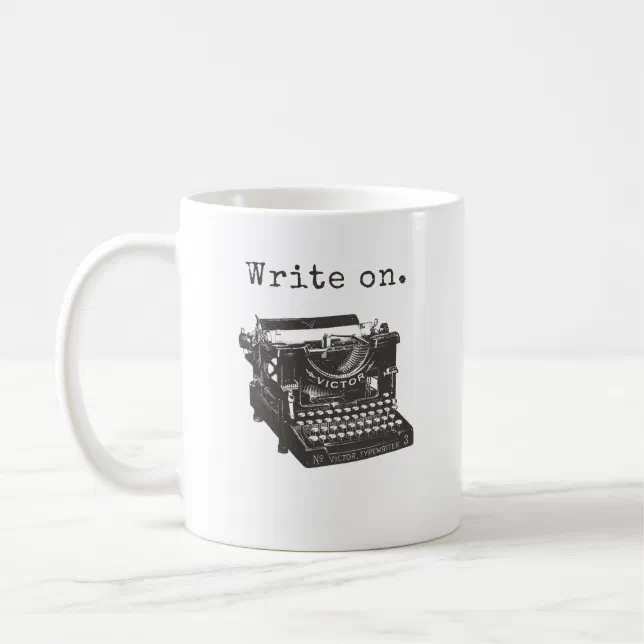 Writers Coffee Mug, typewriter, heart, write on Coffee Mug | Zazzle