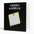 WRITER'S NOTEBOOK binder | Zazzle