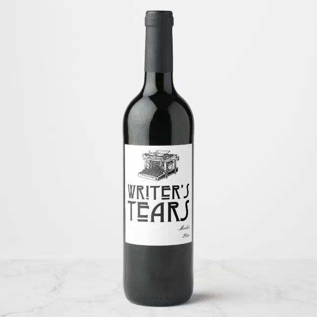 Writer's Tears Customizable Wine Label | Zazzle