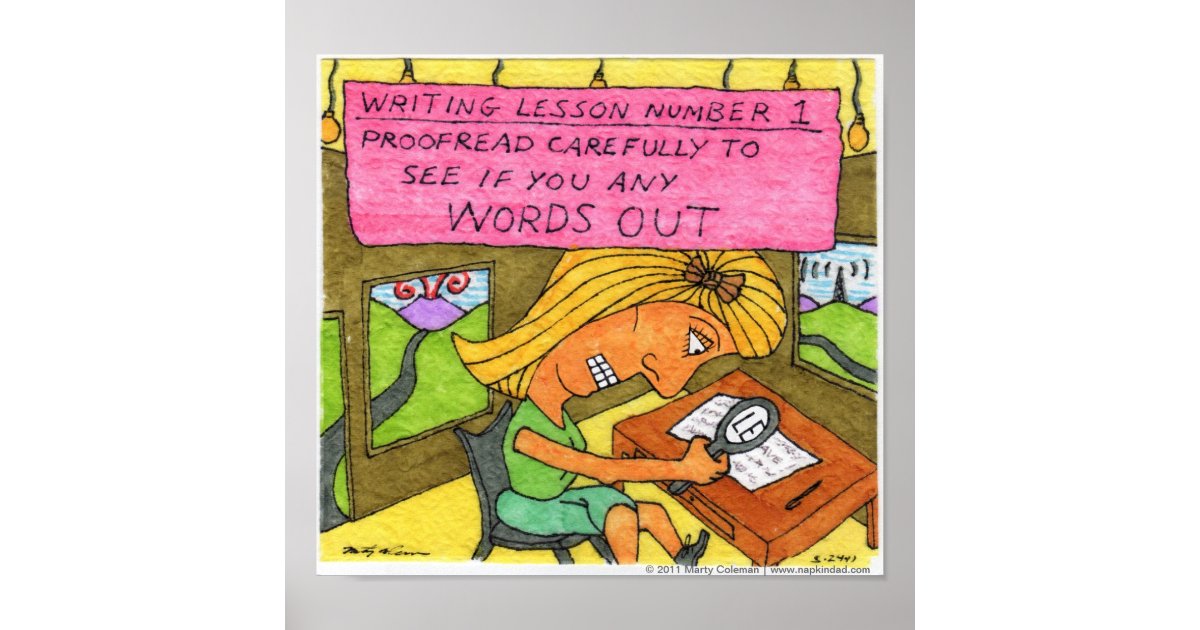 Writing Lesson #1 Poster | Zazzle