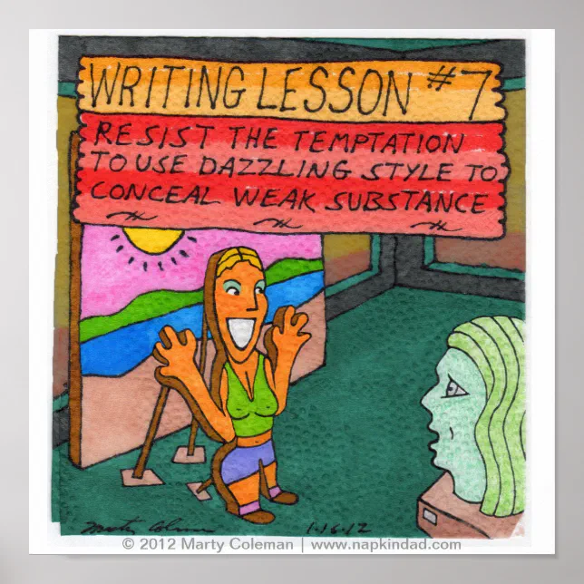 Writing Lesson #7 Poster | Zazzle