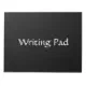 Writing Pad Black Color Background white text Note | Zazzle