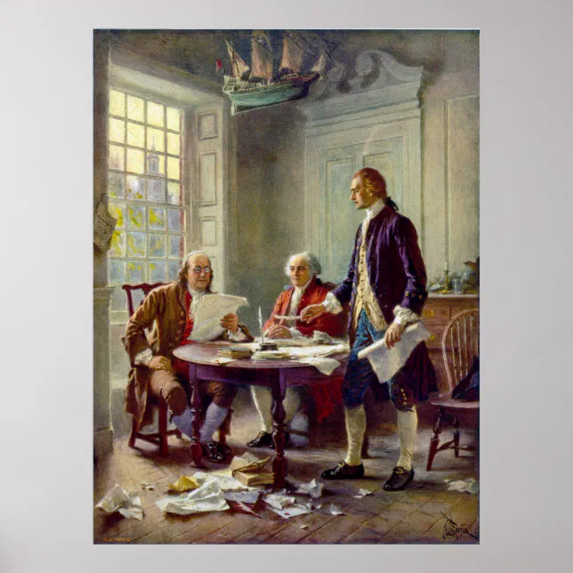 Writing the Declaration of Independence 1776 Poster | Zazzle