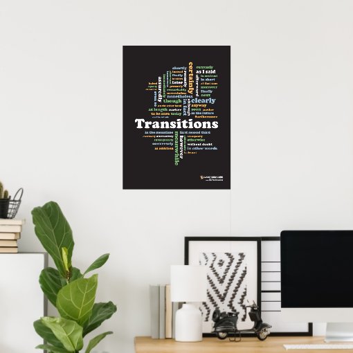 Writing Transitions 18" x 24" Classroom Poster | Zazzle