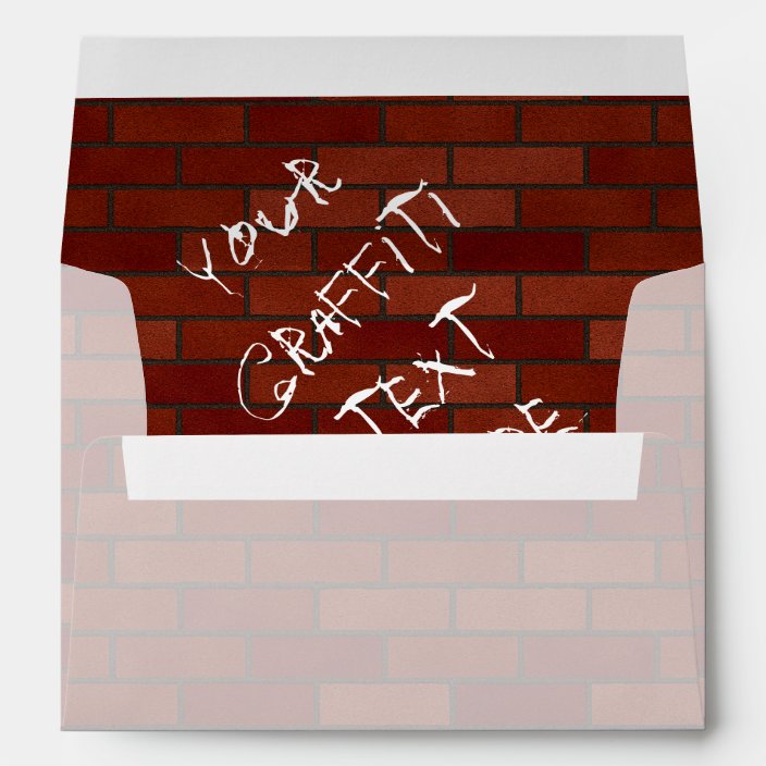 Writings on the brick wall envelope | Zazzle.com