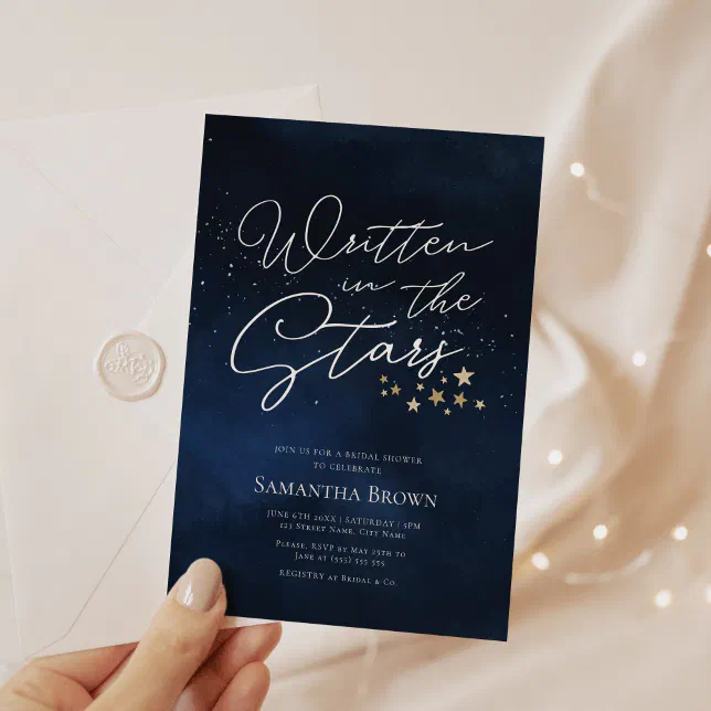 Written in the Stars Bridal Shower Invitation | Zazzle